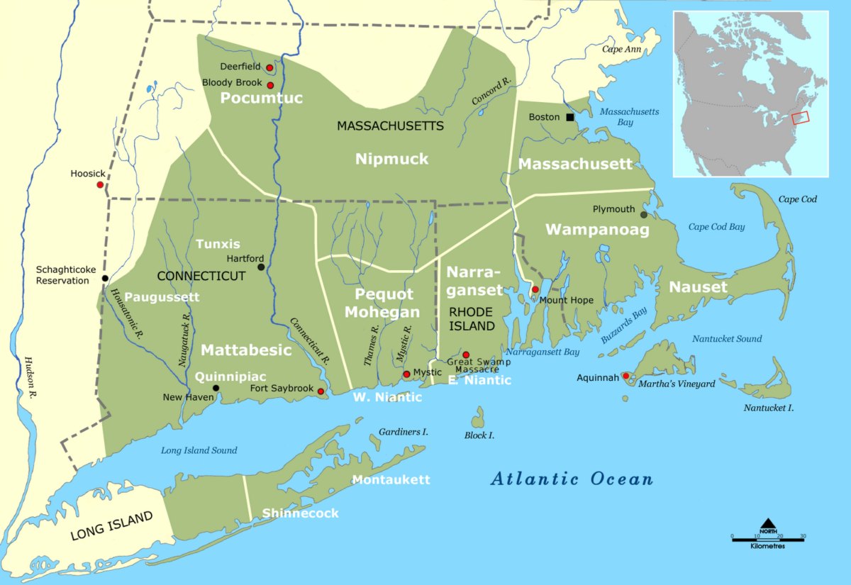 Early-New-England-Tribes-Map - Native Americans of Cape Ann